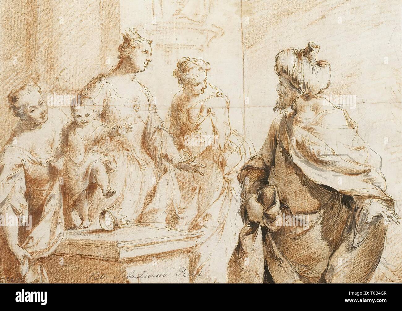 'Infant Moses Trampling the Pharaoh`s Crown'. Italy, 1720s. Dimensions ...