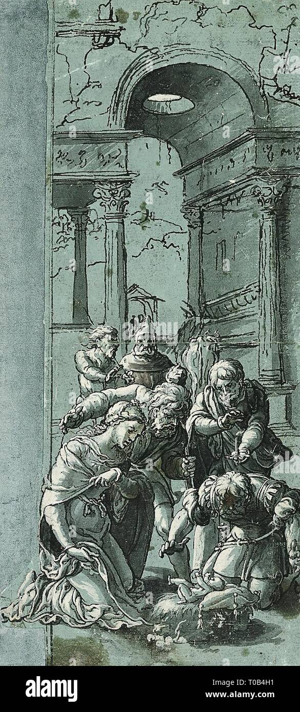 'Adoration of the Magi'. The Netherlands. The Netherlands, 1530s. Dimensions: 23,4x10,5 cm ...