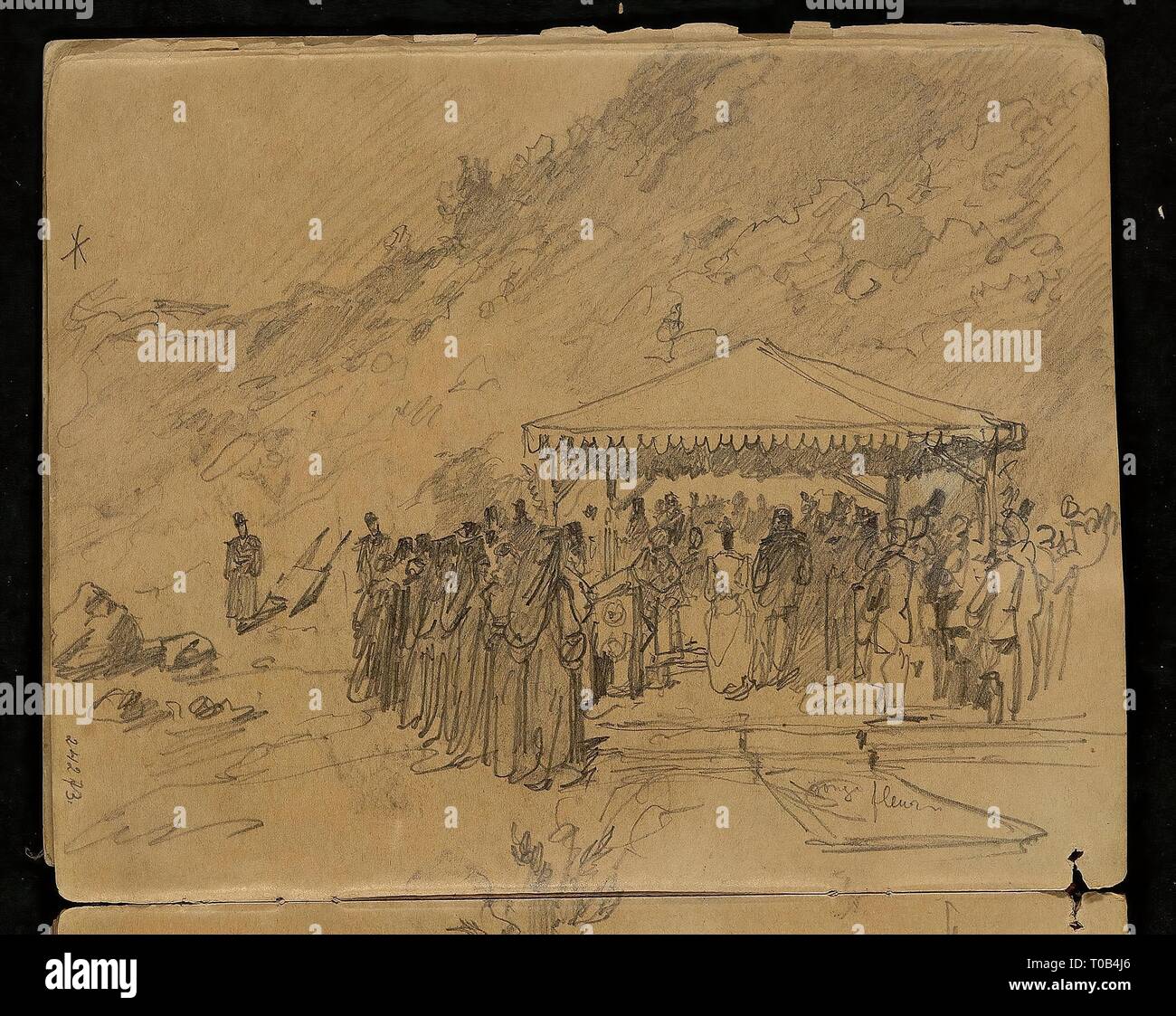 'Sketch of a Journey Episode'. Russia, 1888. Dimensions: 26x17 cm ...
