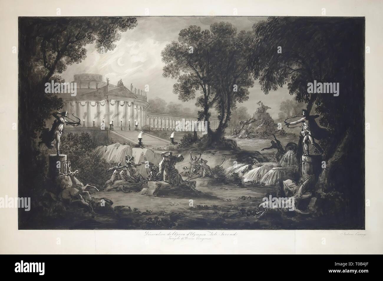 'Sketch of the Scenery for the Opera "Olimpia"'. Italy-Russia, 1829 ...