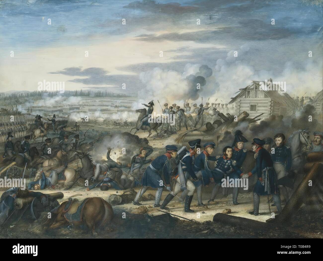 'P.I.Bagration Wounded at Borodino'. Russia, 1816. Dimensions: 40,5x55 ...