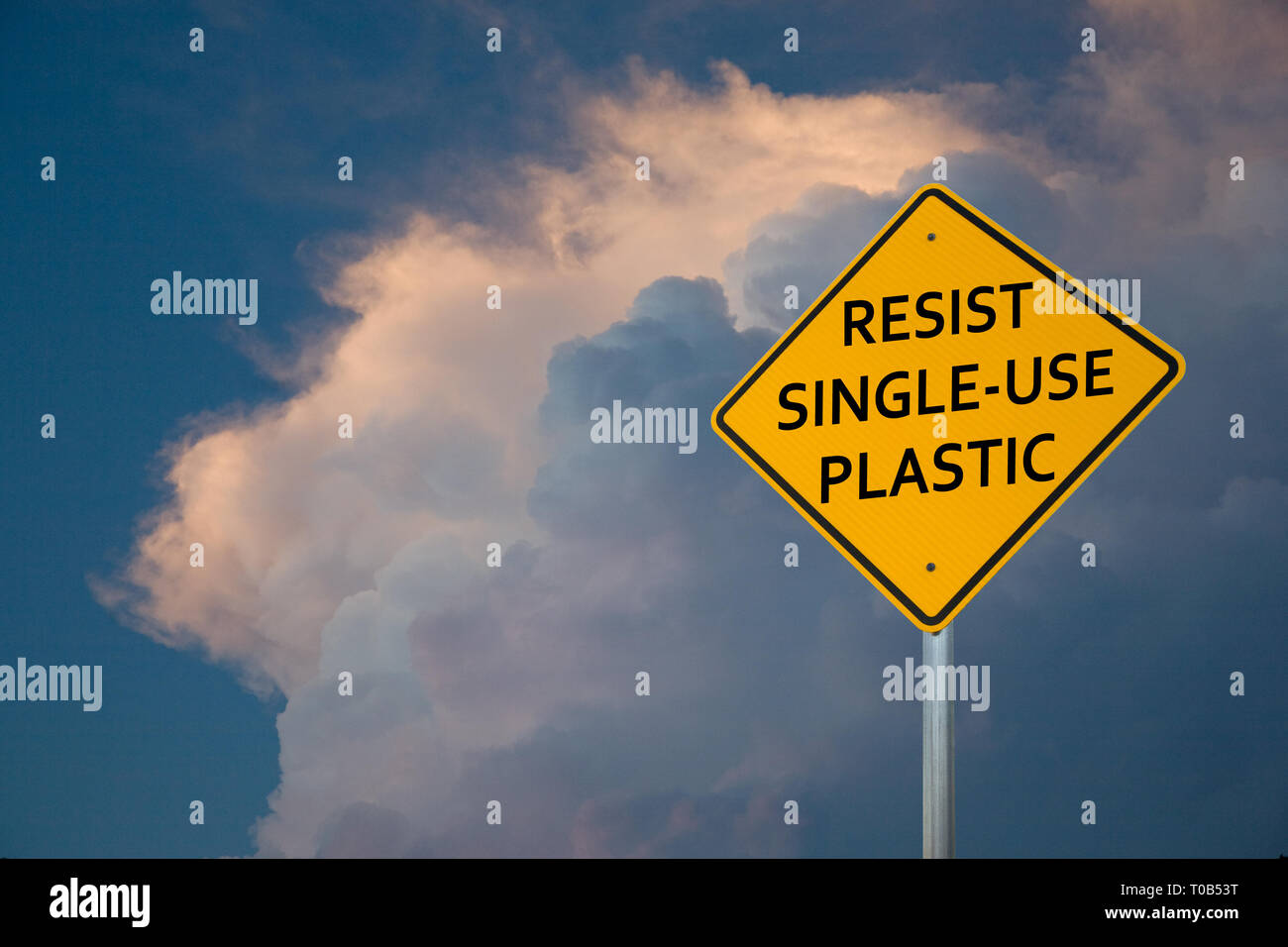 Environmental Sign Posts Stock Photo - Alamy