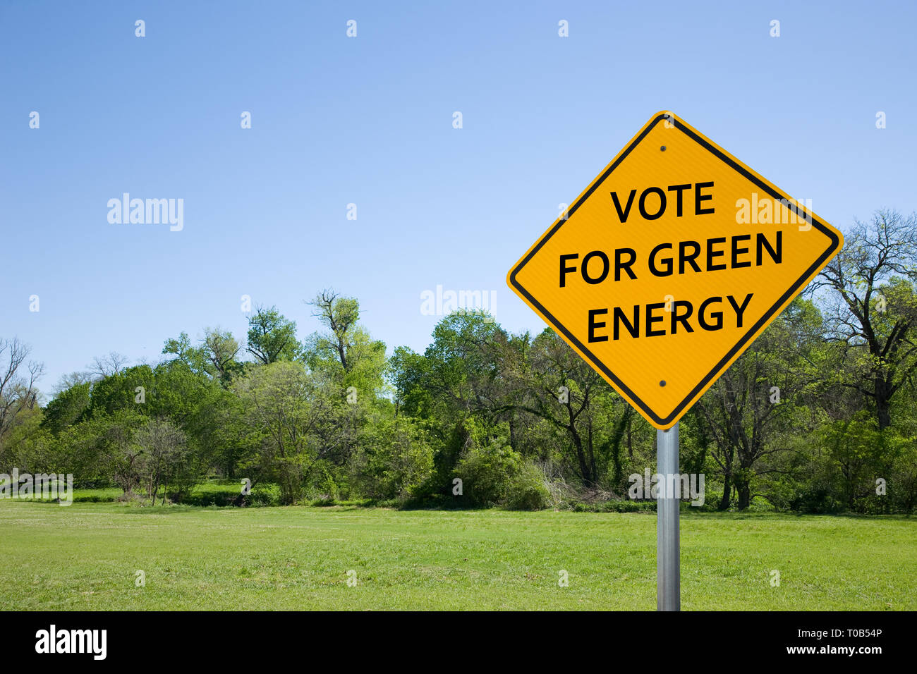 Environmental Sign Posts Stock Photo - Alamy