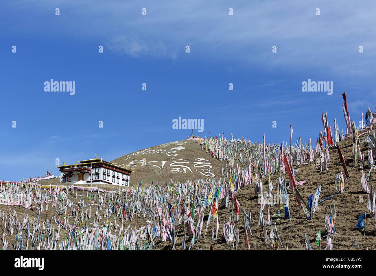 Chinese buddhist prayer flags hi-res stock photography and images - Alamy
