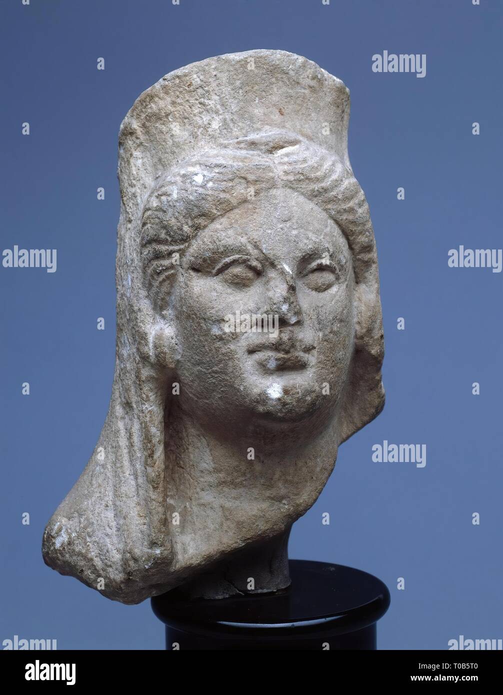 'Female Head in a Kalathos Headdress with a Veil'. Cyprus, Second half ...