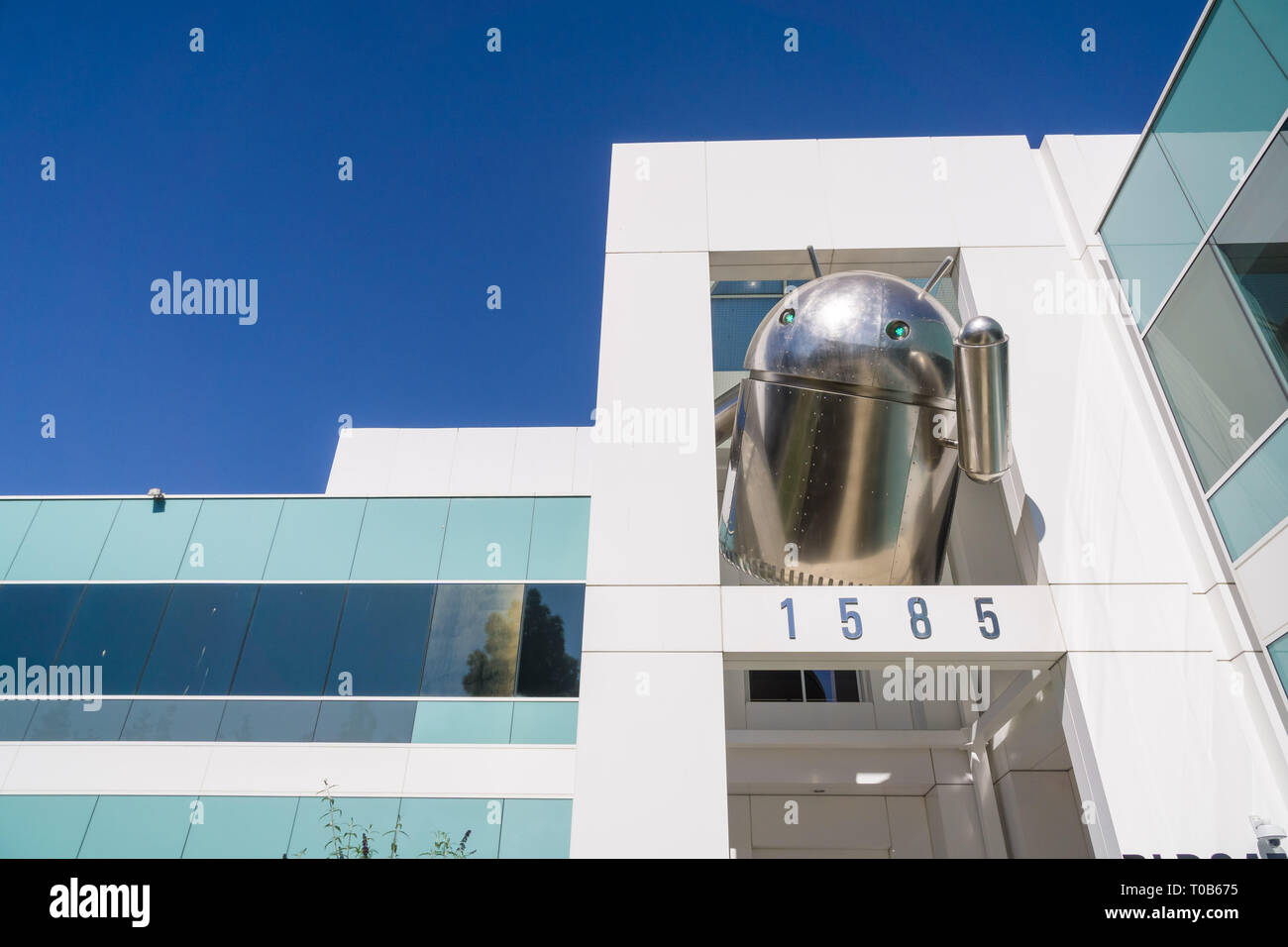 The Android symbol at the Google Complex (Charleston Campus) at ...