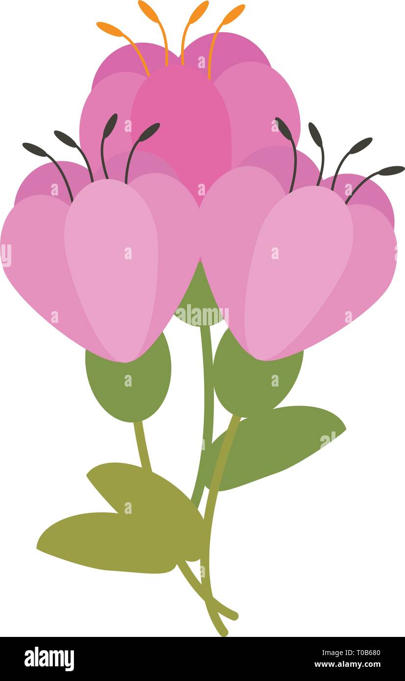 Beautiful flowers cartoon isolated Stock Vector Image & Art - Alamy