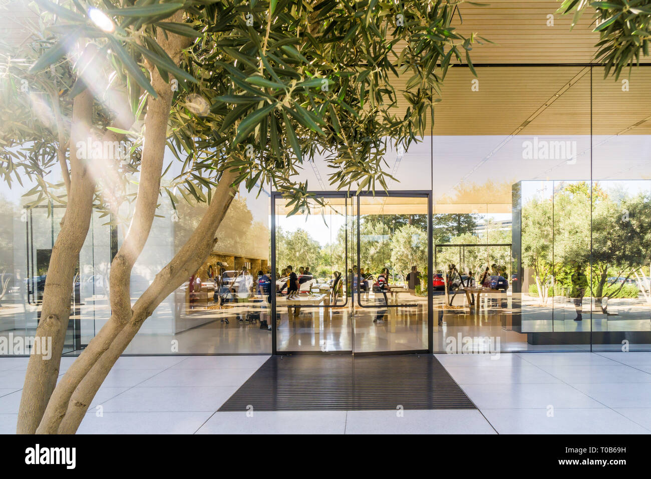 The Apple Visitor Center in Cupertino, California Stock Photo - Alamy