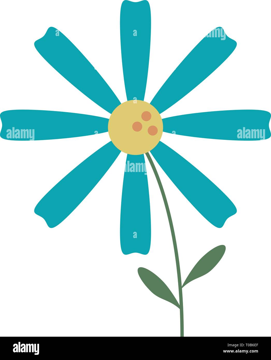 Beautiful flower cartoon isolated Stock Vector Image & Art - Alamy