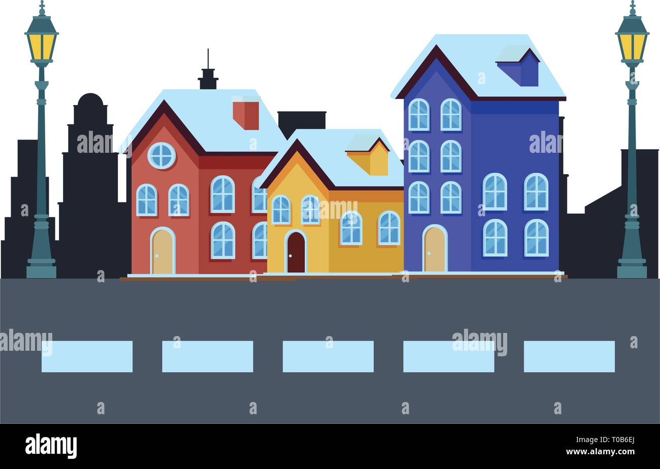 house and building in cityscape Stock Vector Image & Art - Alamy