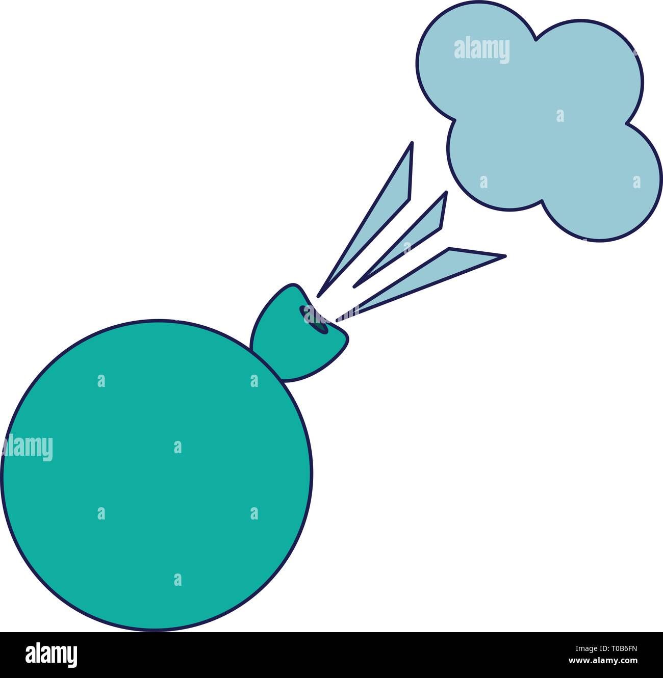 Joke fart globe cartoon isolated blue lines Stock Vector Image & Art ...