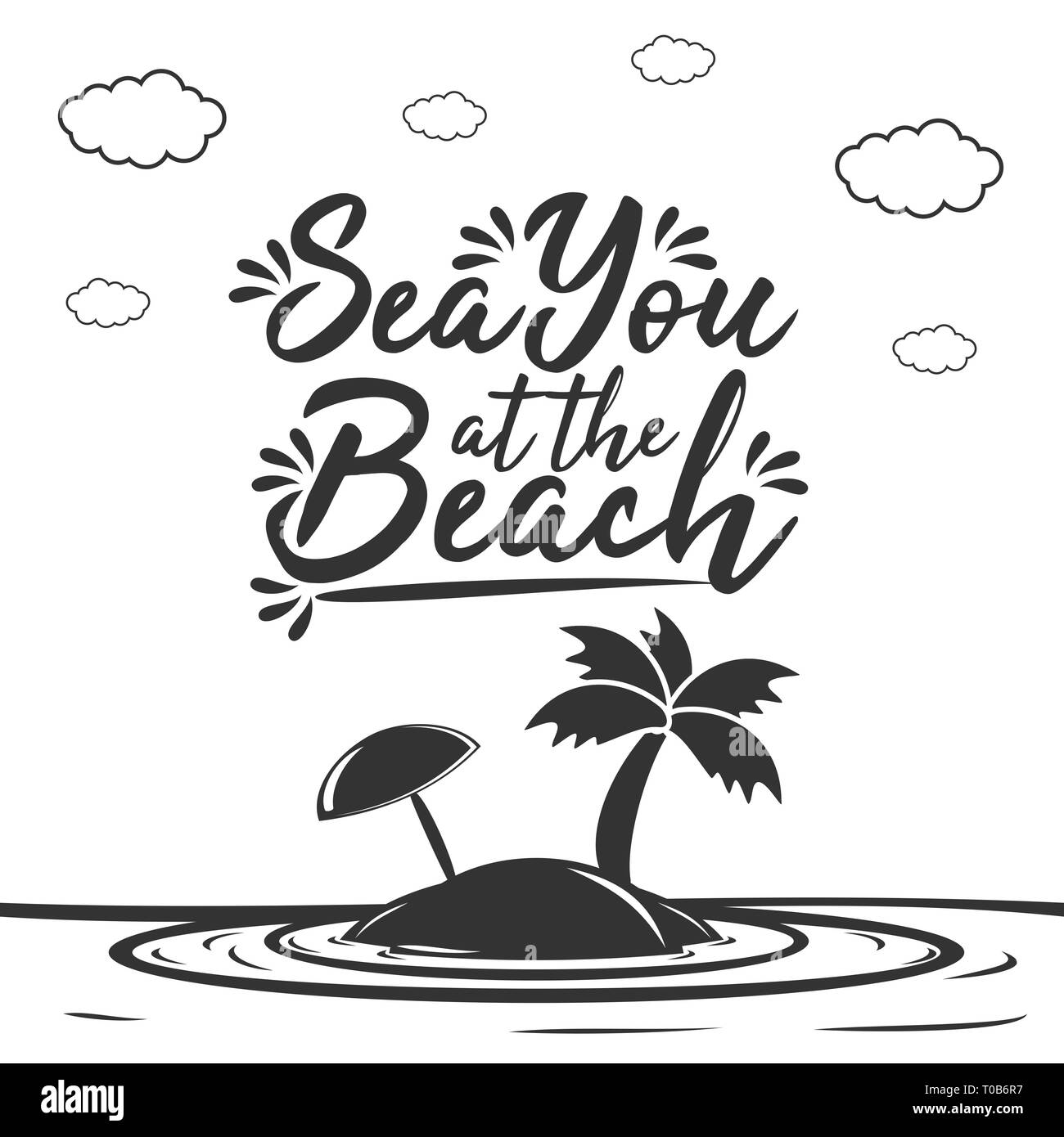 Sea You at the Beach Stock Photo - Alamy