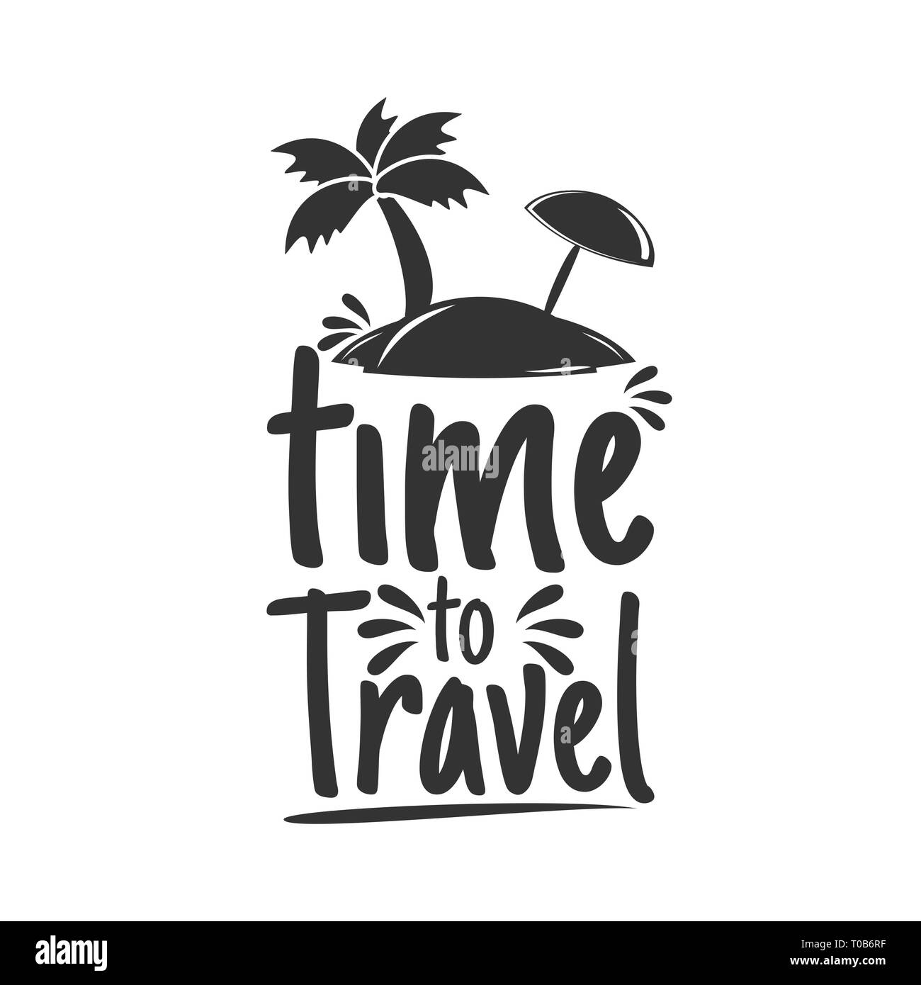 Travel poster beach vintage Black and White Stock Photos & Images - Alamy