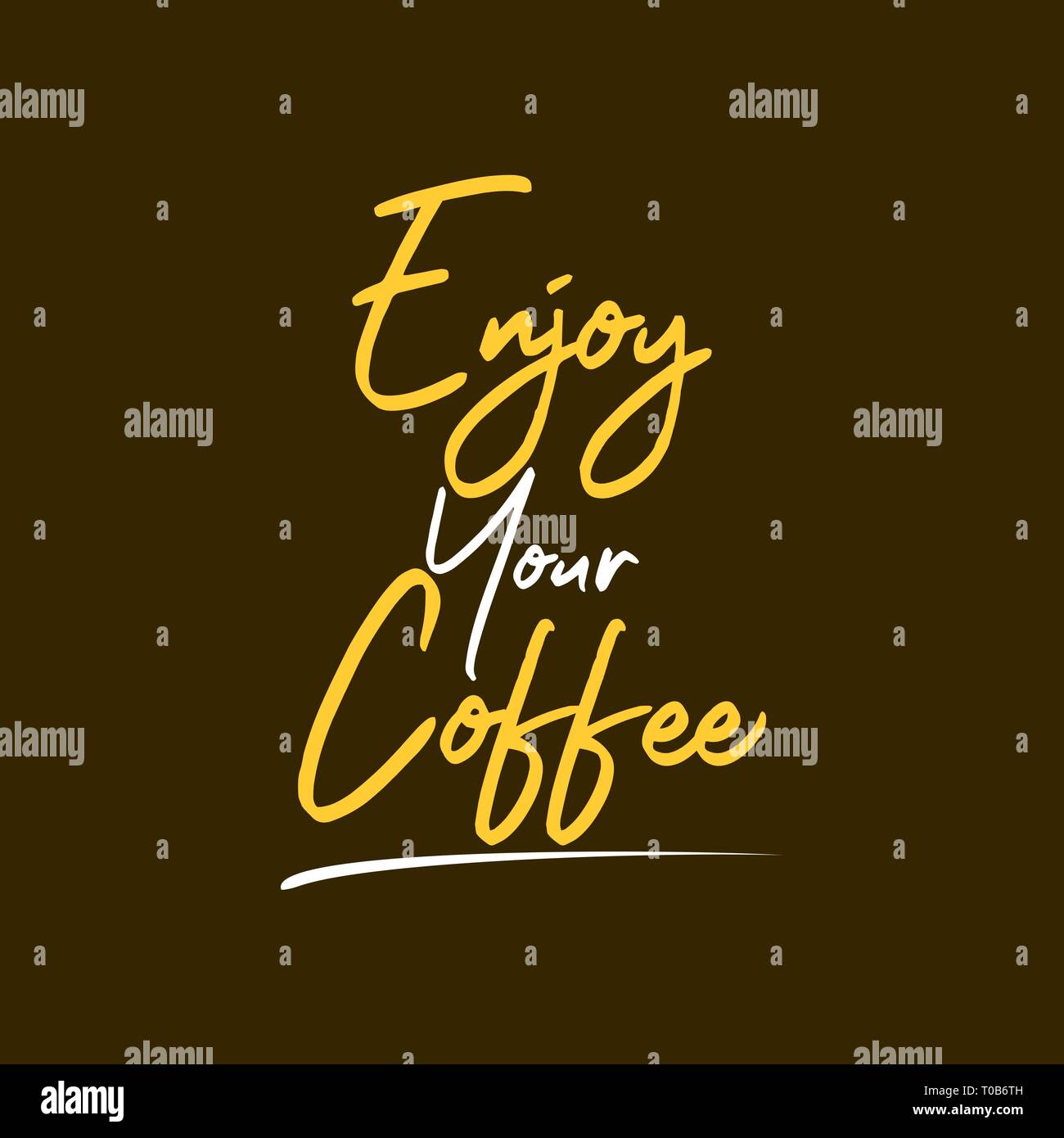 Enjoy Your Coffee Stock Photo - Alamy
