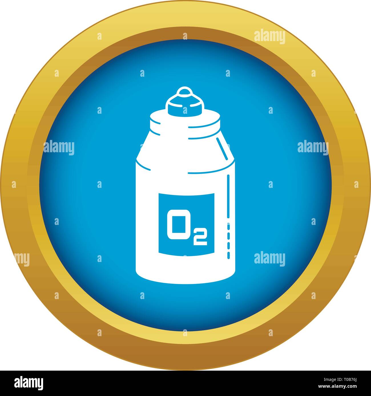 Oxygen bottle icon blue vector isolated Stock Vector Image & Art - Alamy