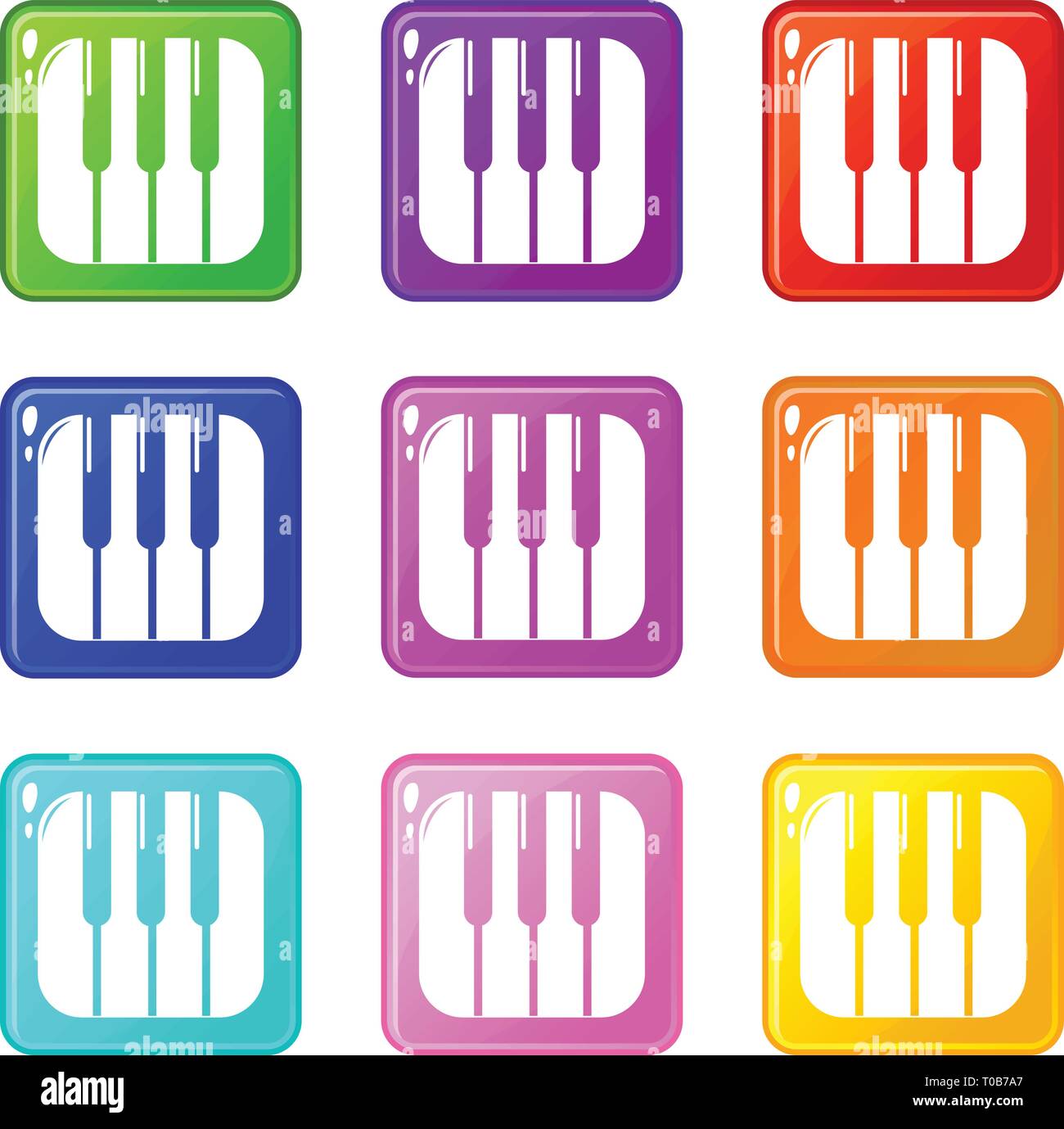 88 keys Stock Vector Images - Alamy