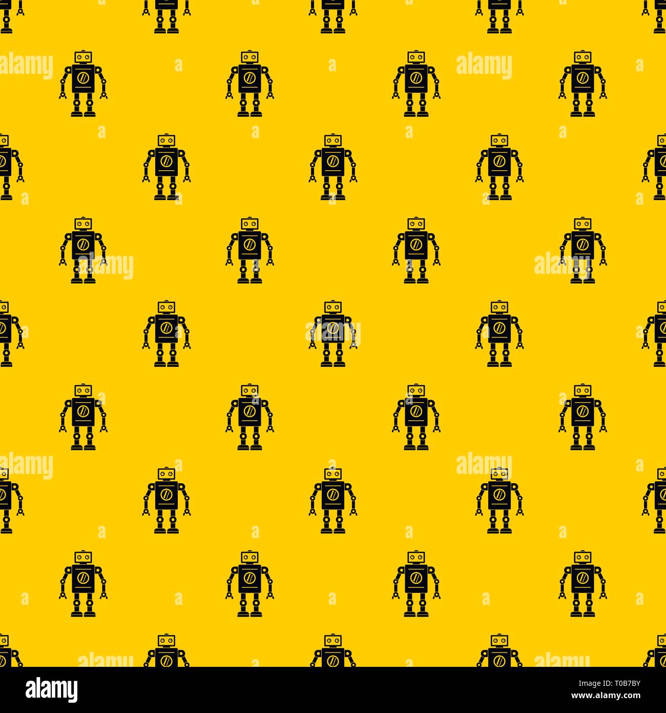 Retro robot pattern vector Stock Vector Image & Art - Alamy
