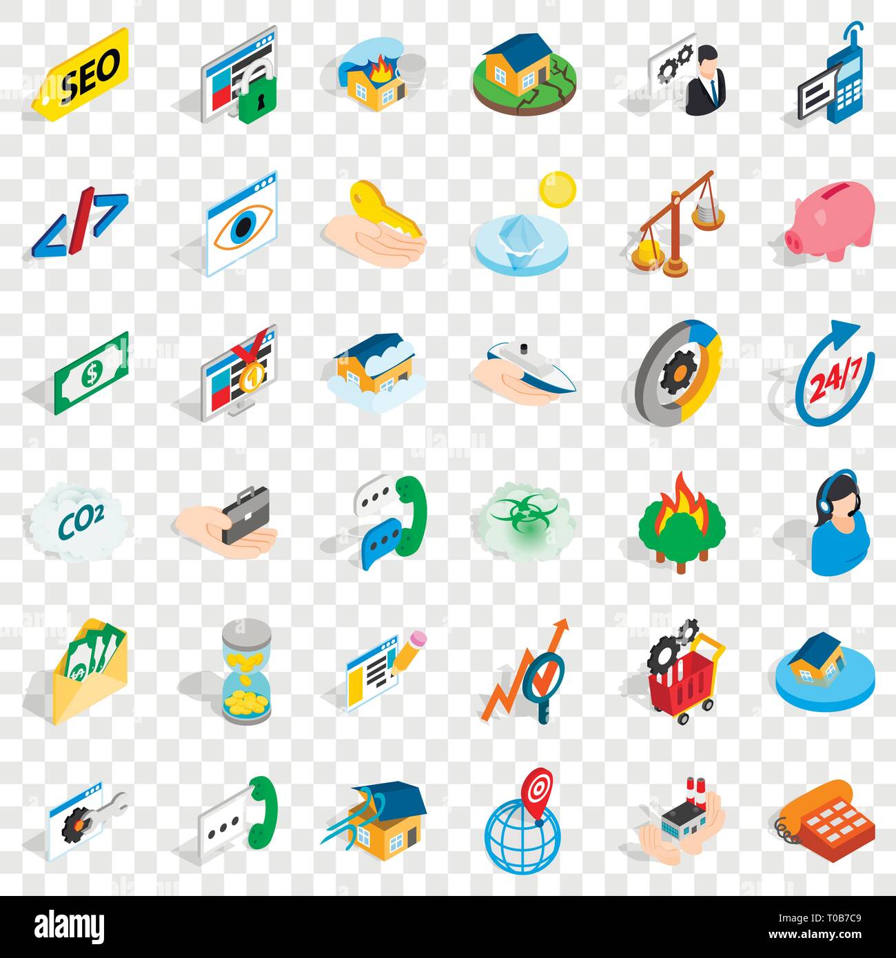 Writing form icons set, isometric style Stock Vector Image & Art - Alamy