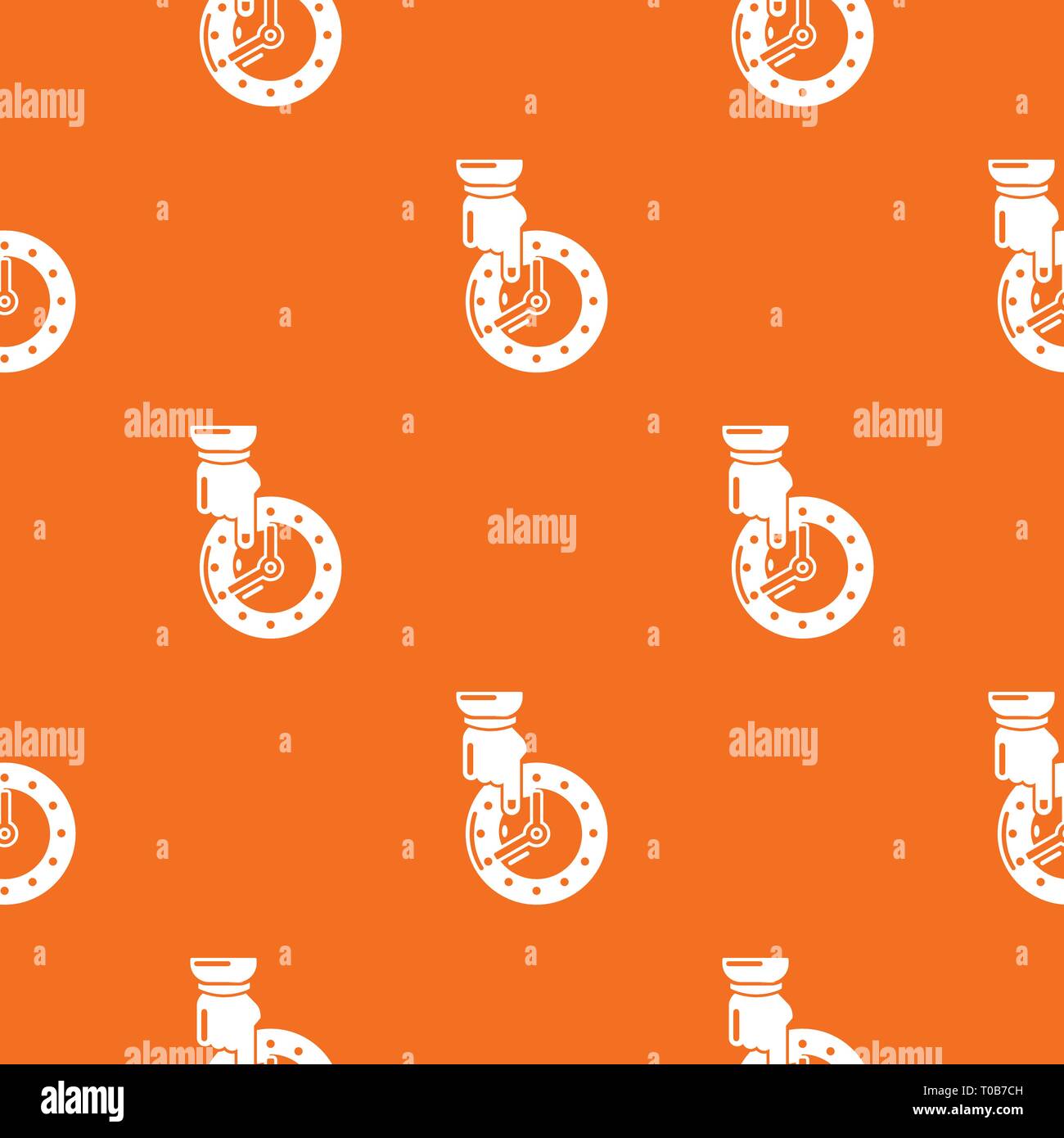 Save time pattern vector orange Stock Vector Image & Art - Alamy
