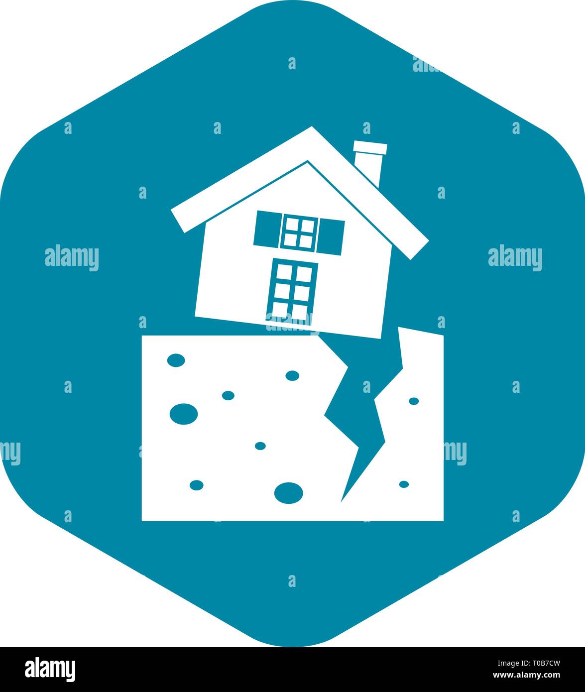 House after an earthquake icon, simple style Stock Vector Image & Art ...
