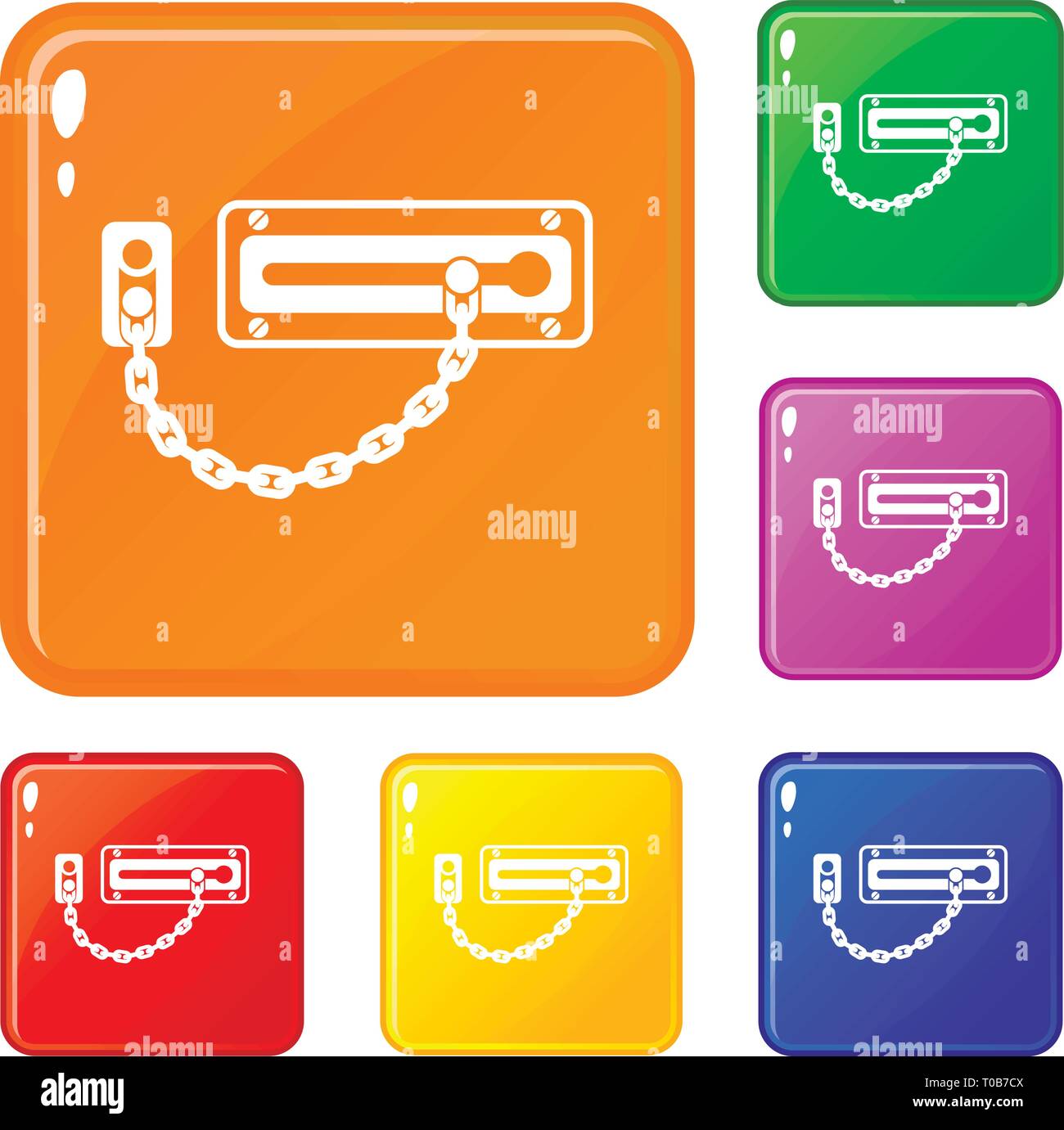 Door latch icons set vector color Stock Vector Image & Art - Alamy