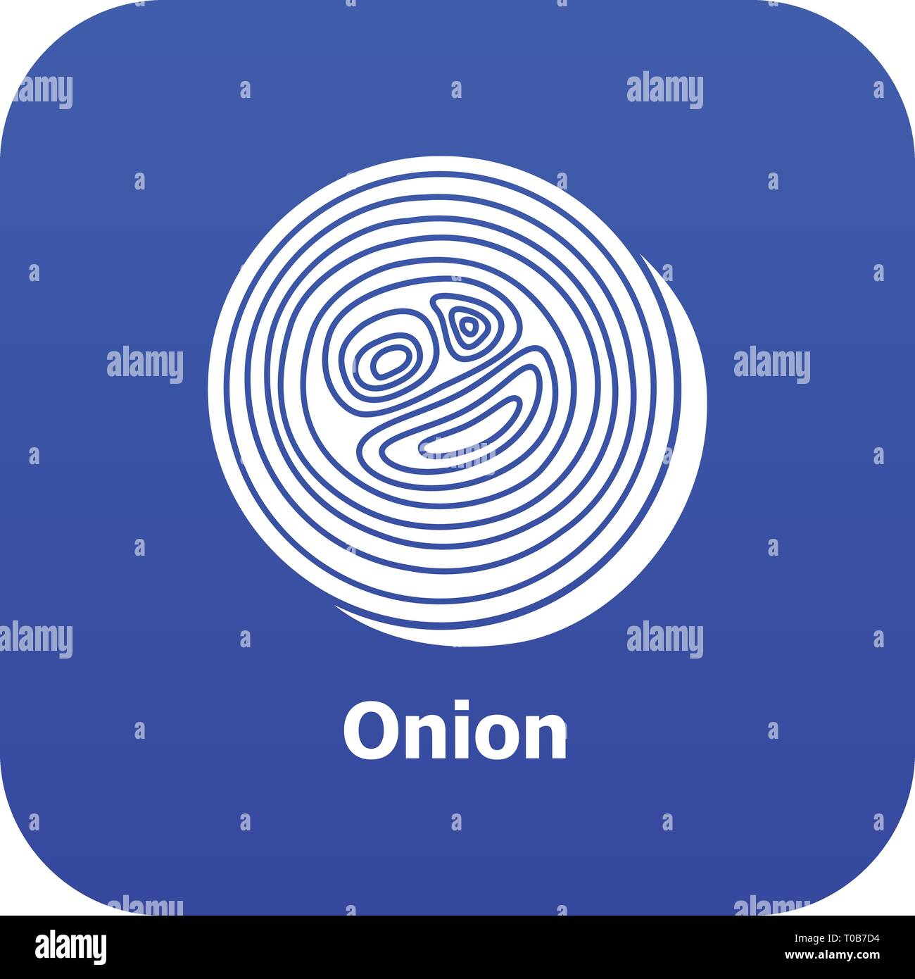 Onion icon blue vector Stock Vector Image & Art - Alamy