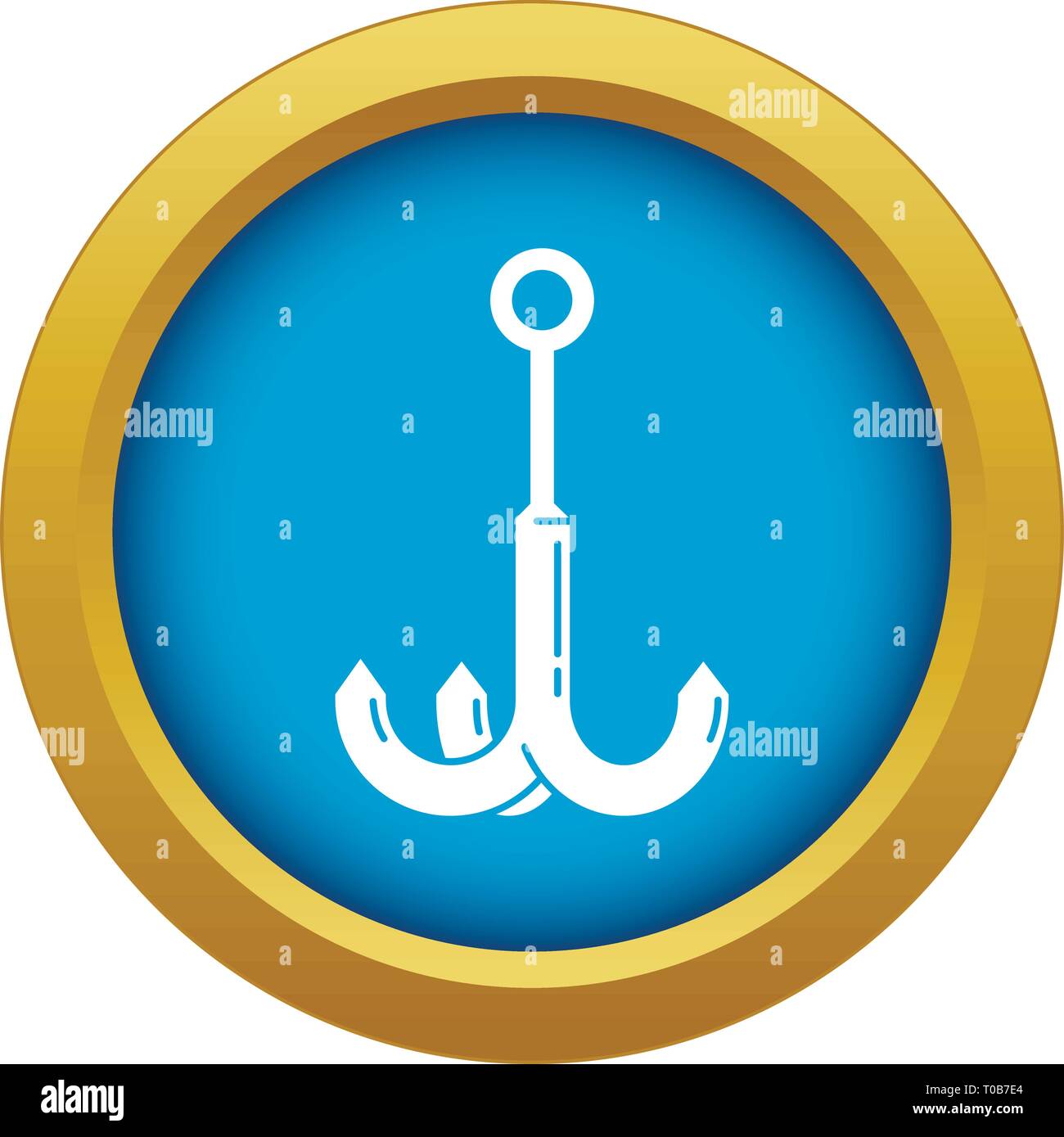 Hiking hook icon blue vector isolated Stock Vector Image & Art - Alamy