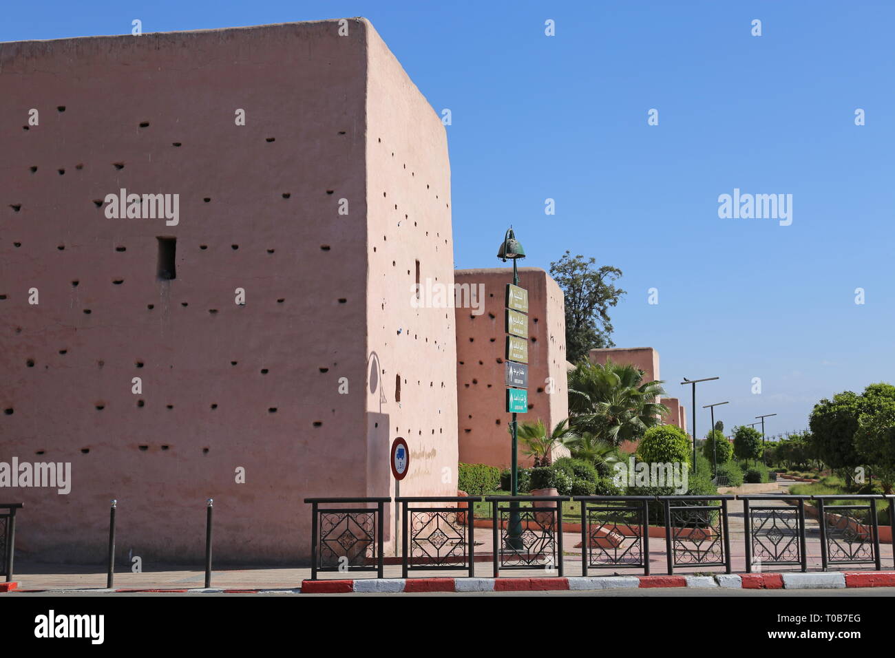 City walls made of pisé, south of Bab Jedid, Boulevard El Yarmouk ...