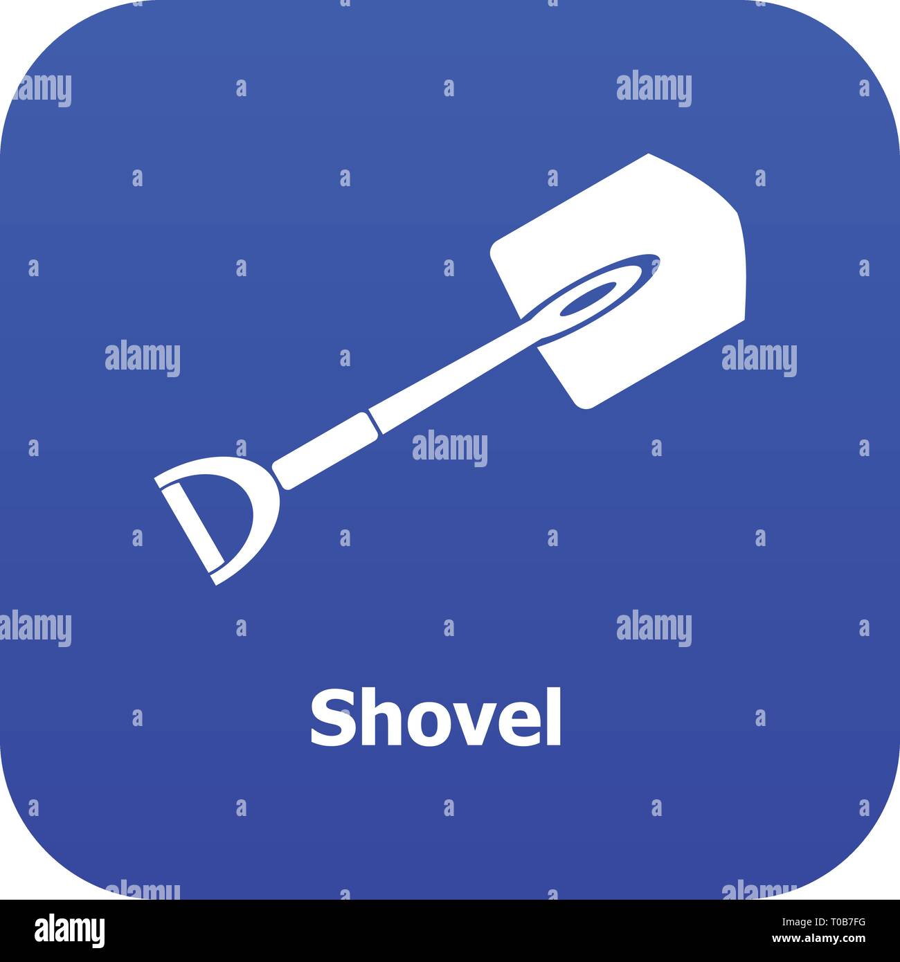 Shovel icon blue vector Stock Vector Image & Art - Alamy