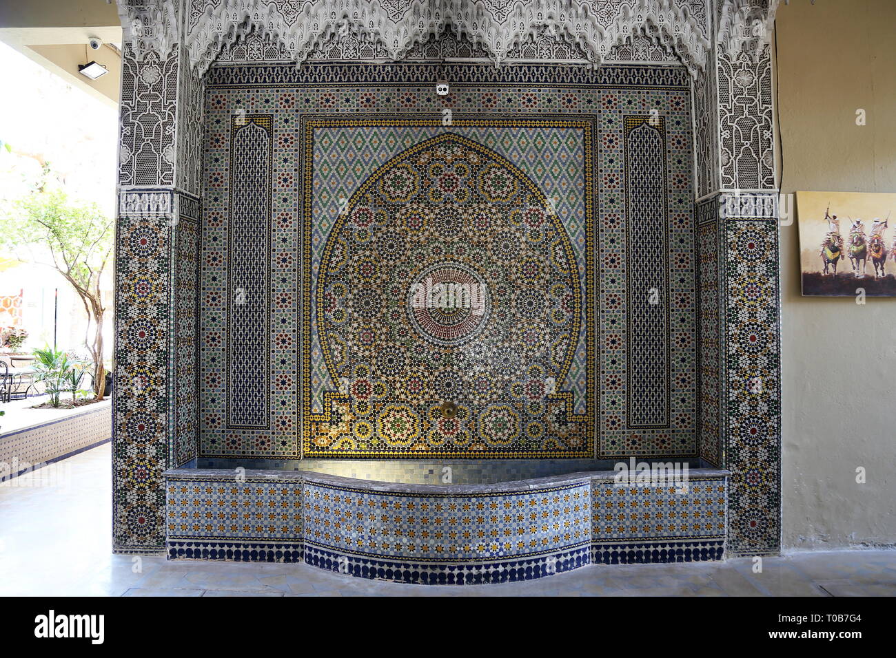 Traditional zellij tiling at Ensemble Artisanal, Avenue Mohammed V ...