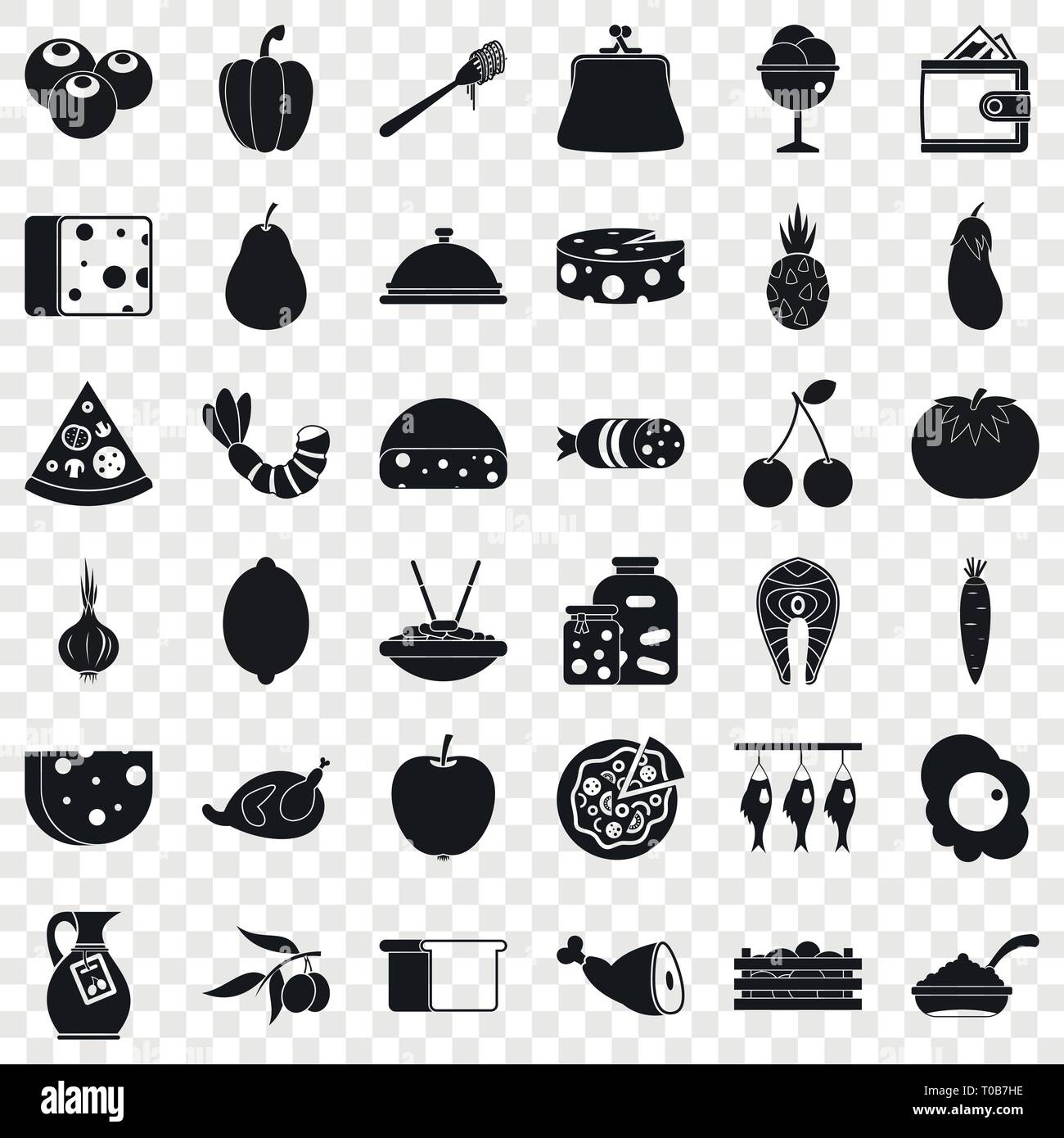 Gastronomy icons set, simple style Stock Vector Image & Art - Alamy
