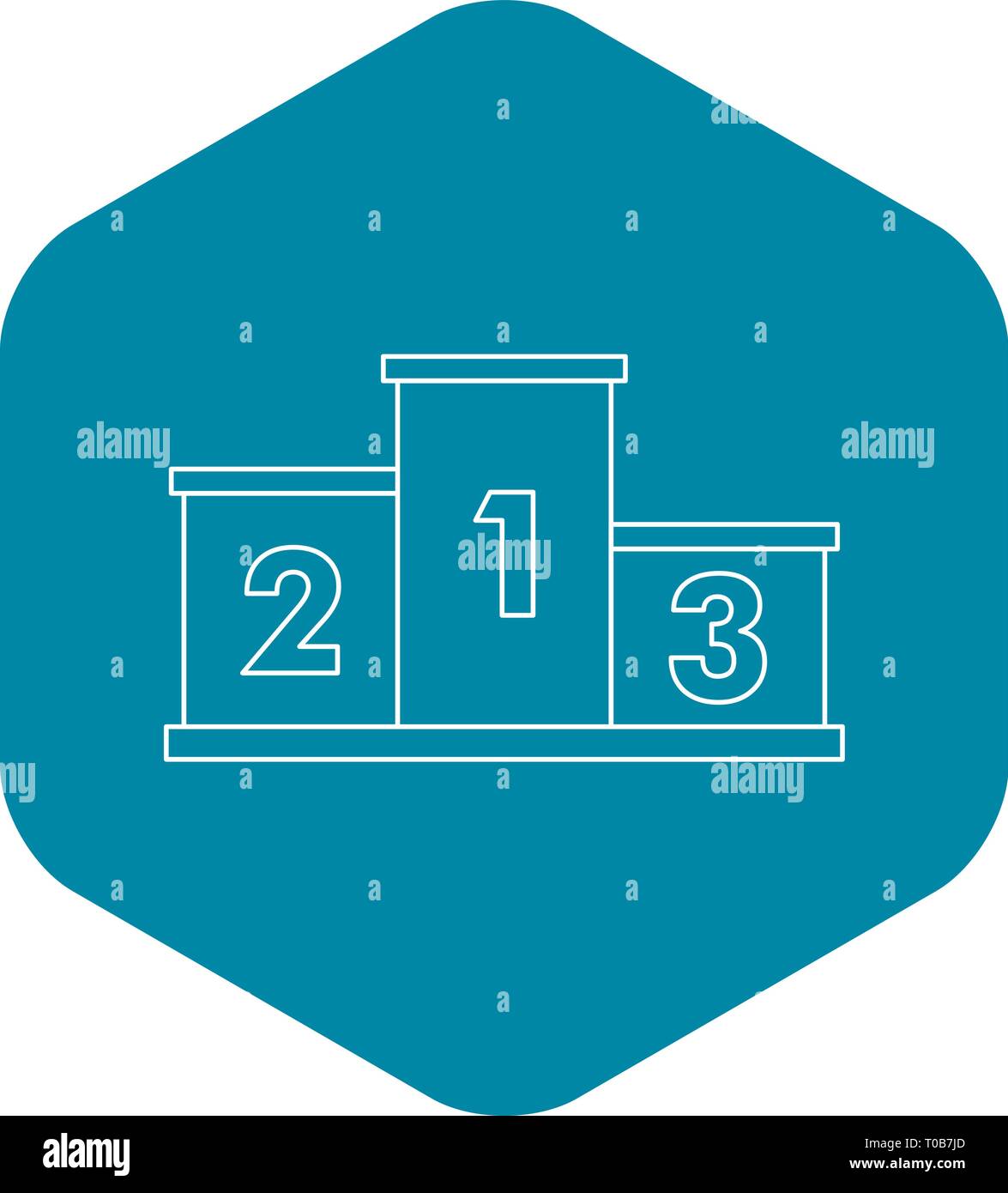Empty winners podium icon, outline style Stock Vector Image & Art - Alamy