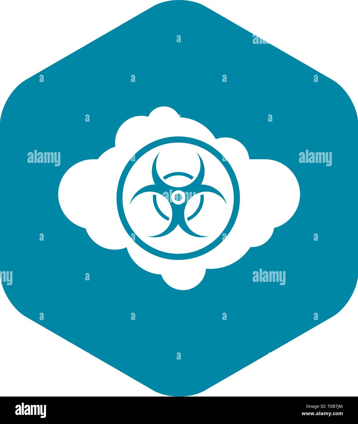 Cloud with biohazard symbol icon, simple style Stock Vector Image & Art ...