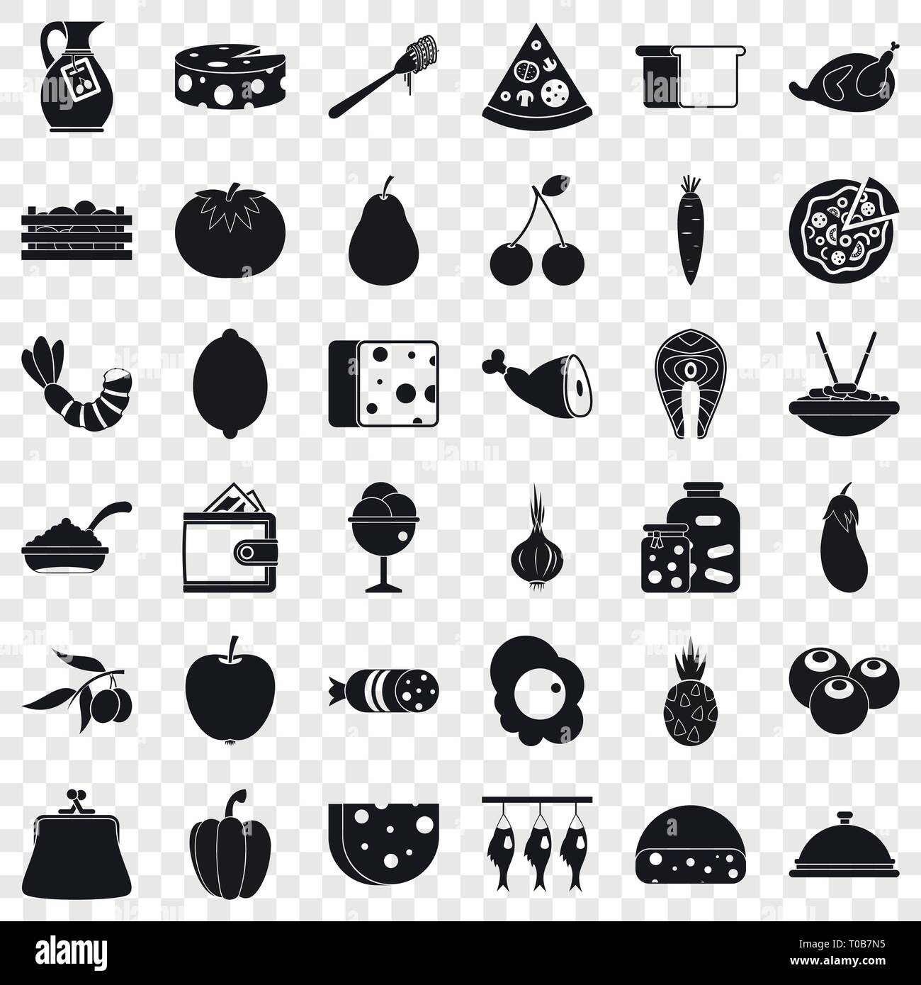 Meal icons set, simple style Stock Vector Image & Art - Alamy