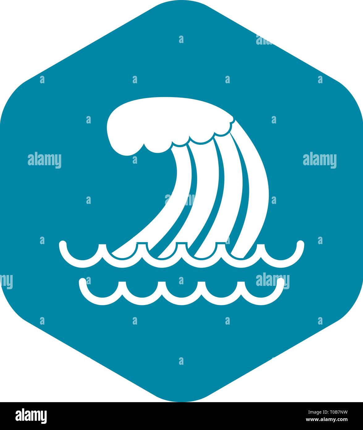 Tsunami wave icon, simple style Stock Vector Image & Art - Alamy