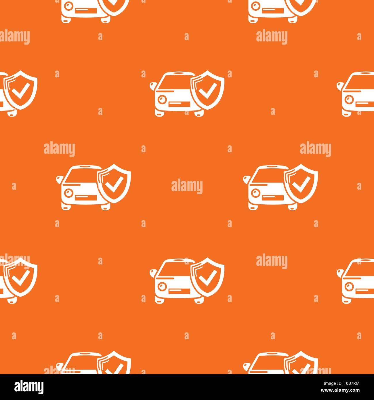 Insurance car pattern vector orange Stock Vector Image & Art - Alamy