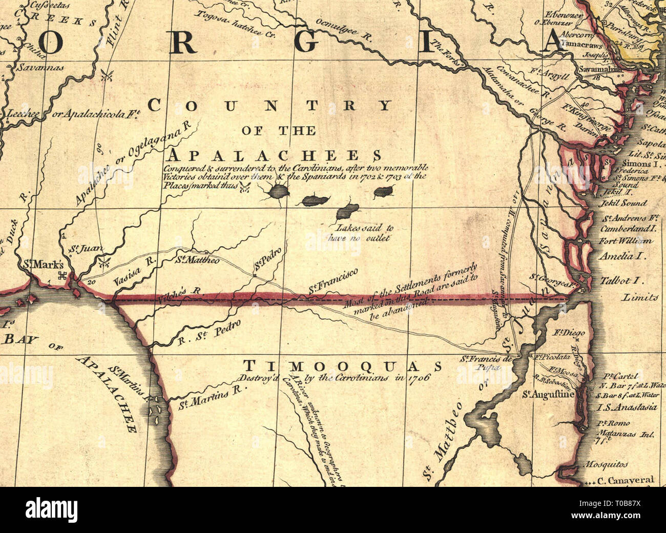 St augustine map hi-res stock photography and images - Alamy