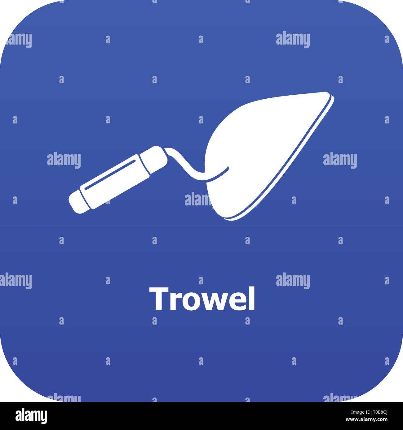 Trowel icon blue vector Stock Vector Image & Art - Alamy