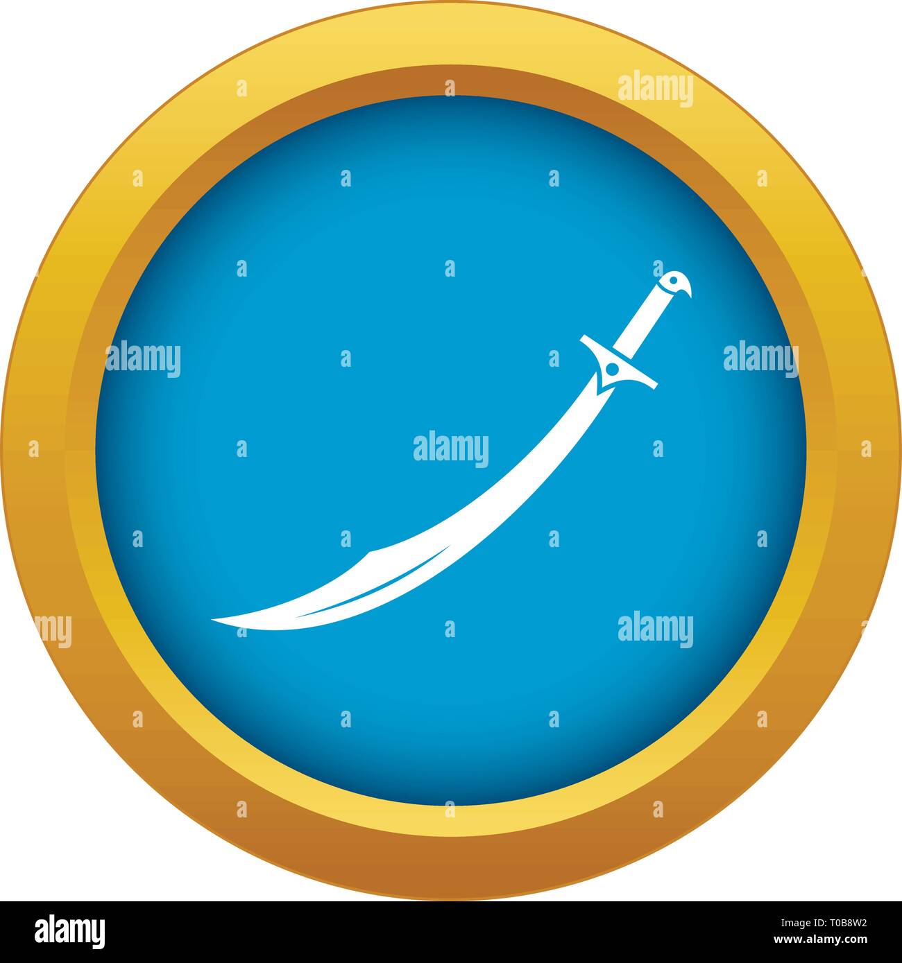 Scimitar sword icon blue vector isolated Stock Vector Image & Art - Alamy