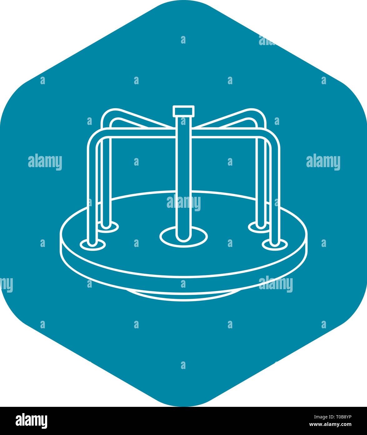 Children carousel icon, outline style Stock Vector Image & Art - Alamy