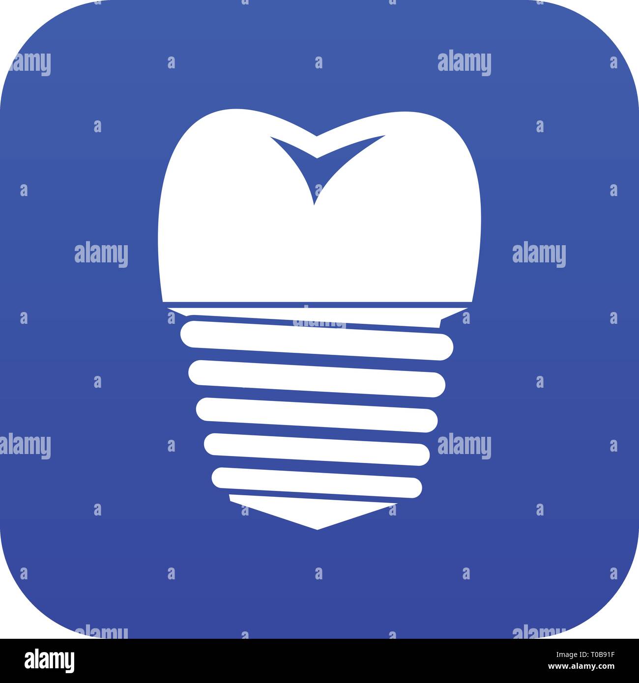 Tooth implant icon digital blue Stock Vector Image & Art - Alamy