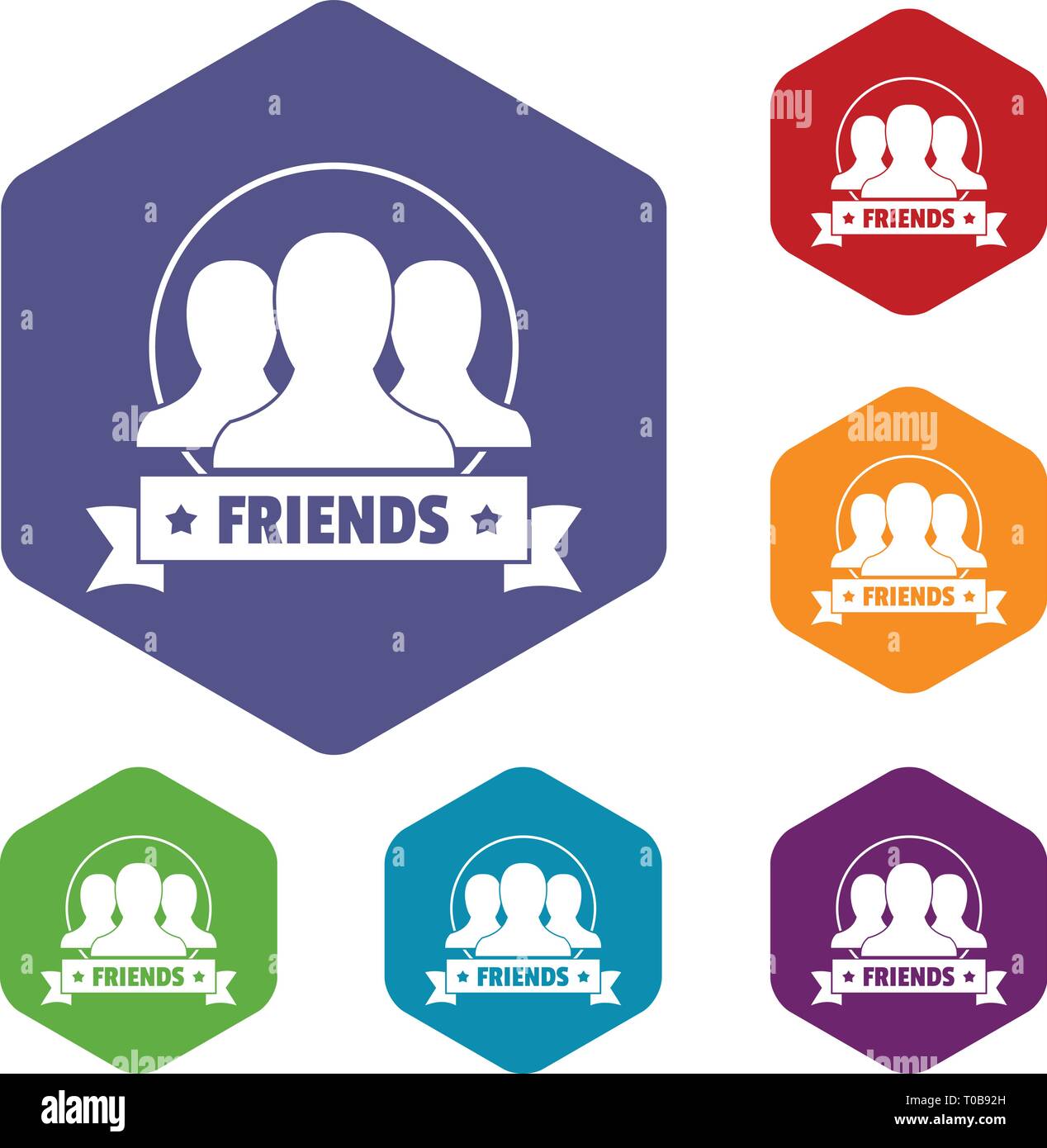 Hug friends greet Stock Vector Images - Alamy