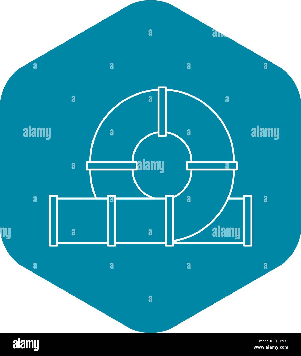 Slider water tube icon, outline style Stock Vector Image & Art - Alamy