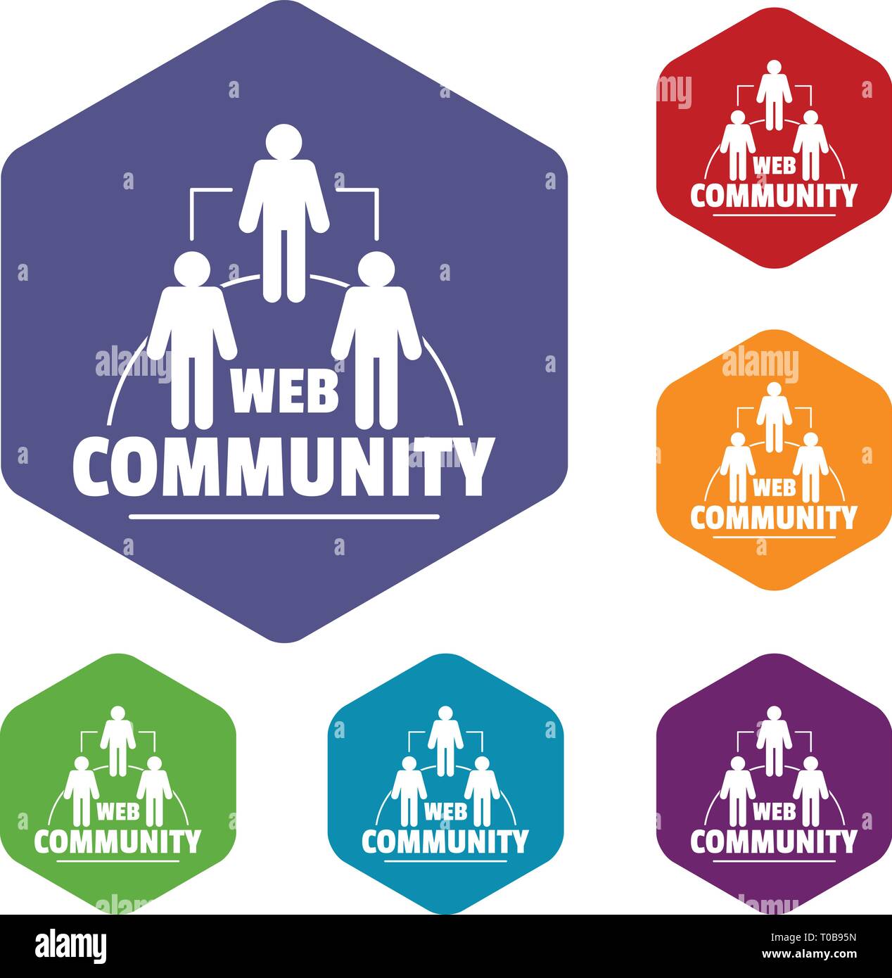 Web community icons vector hexahedron Stock Vector Image & Art - Alamy