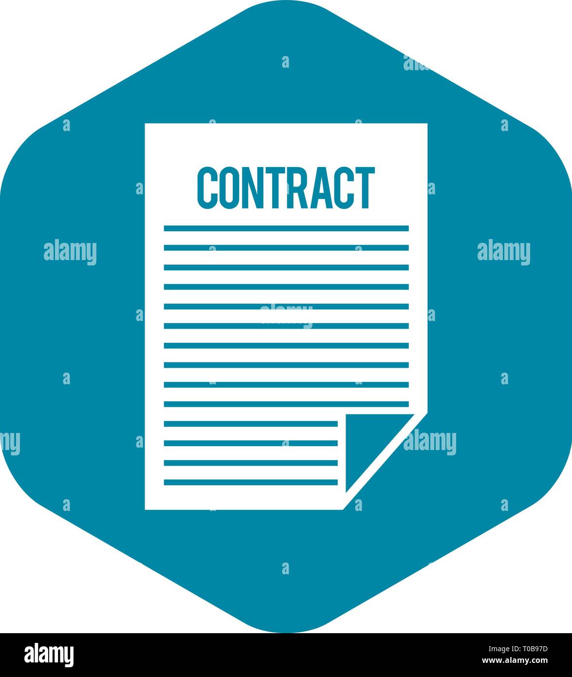 Contract icon, simple style Stock Vector Image & Art - Alamy