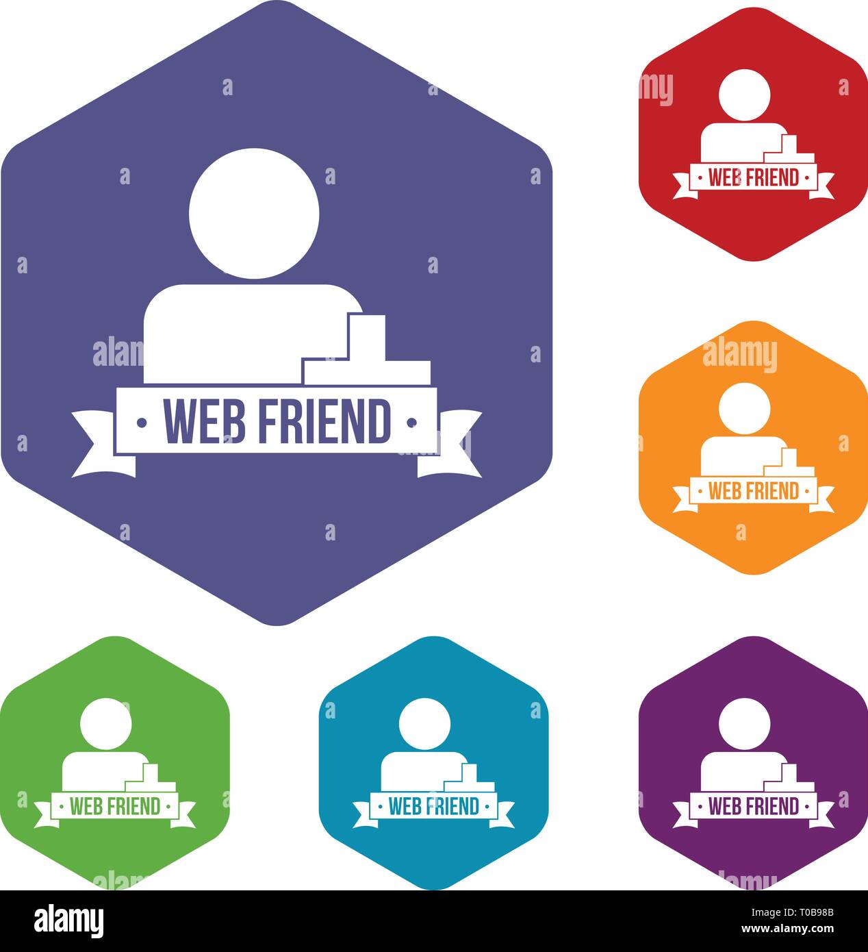 Web friends icons vector hexahedron Stock Vector Image & Art - Alamy