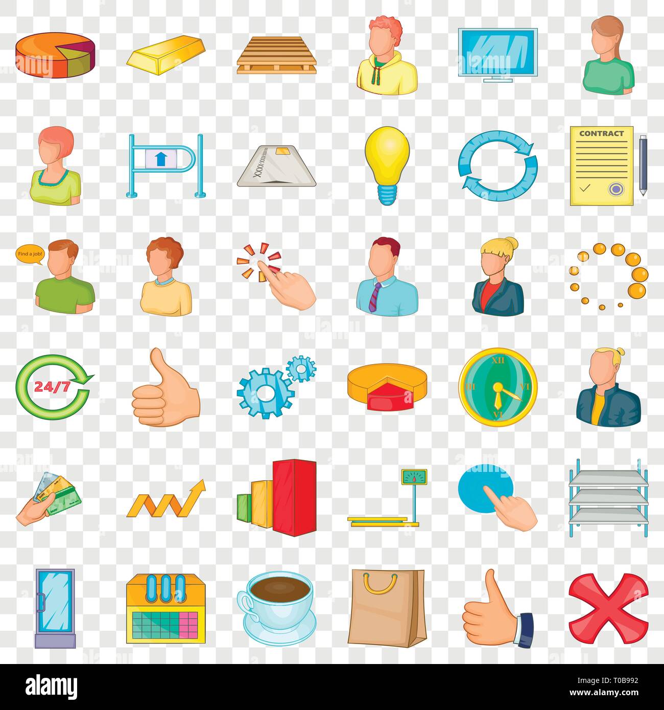 Great corporation icons set, cartoon style Stock Vector Image & Art - Alamy