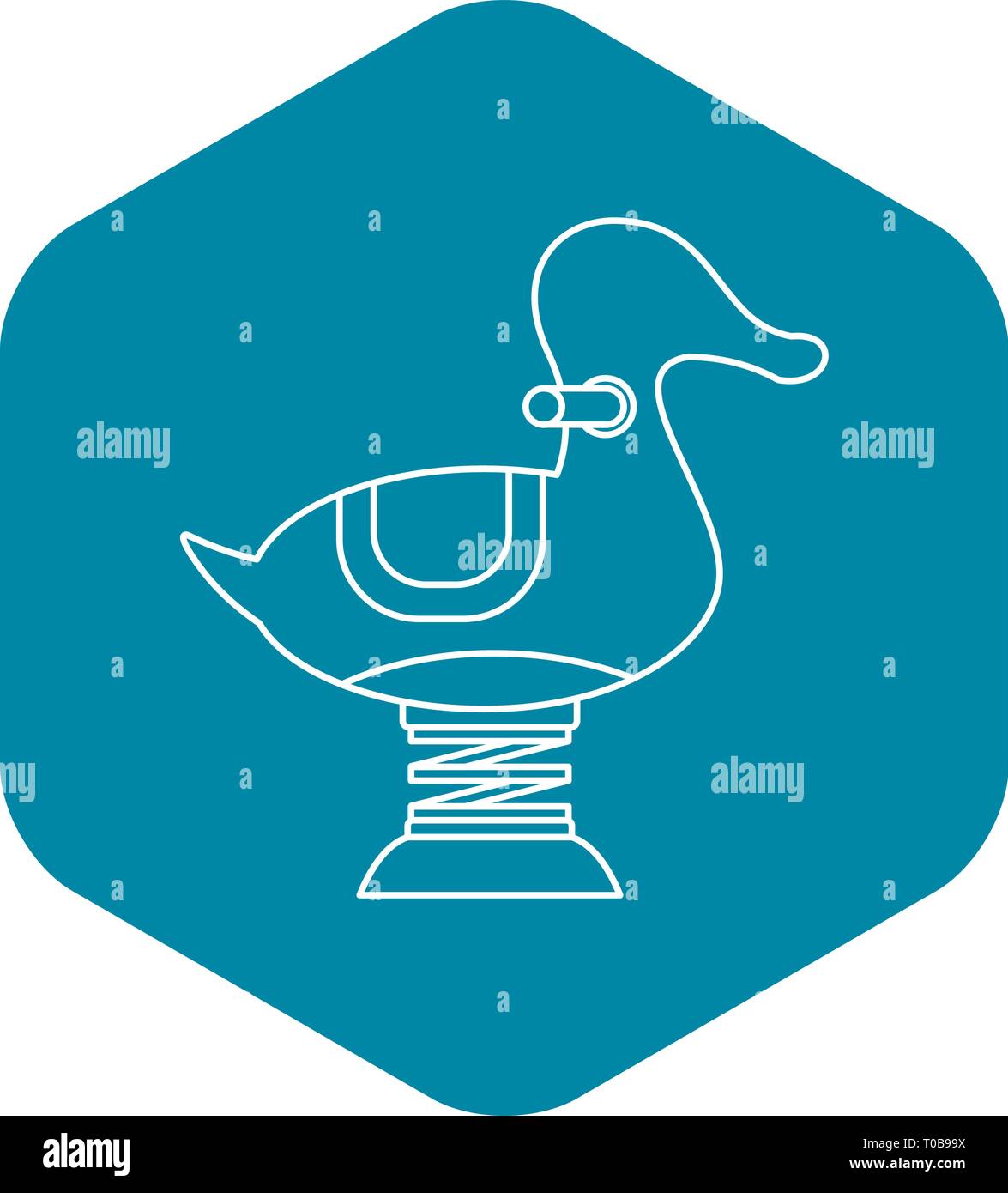 Spring see saw icon, outline style Stock Vector Image & Art - Alamy