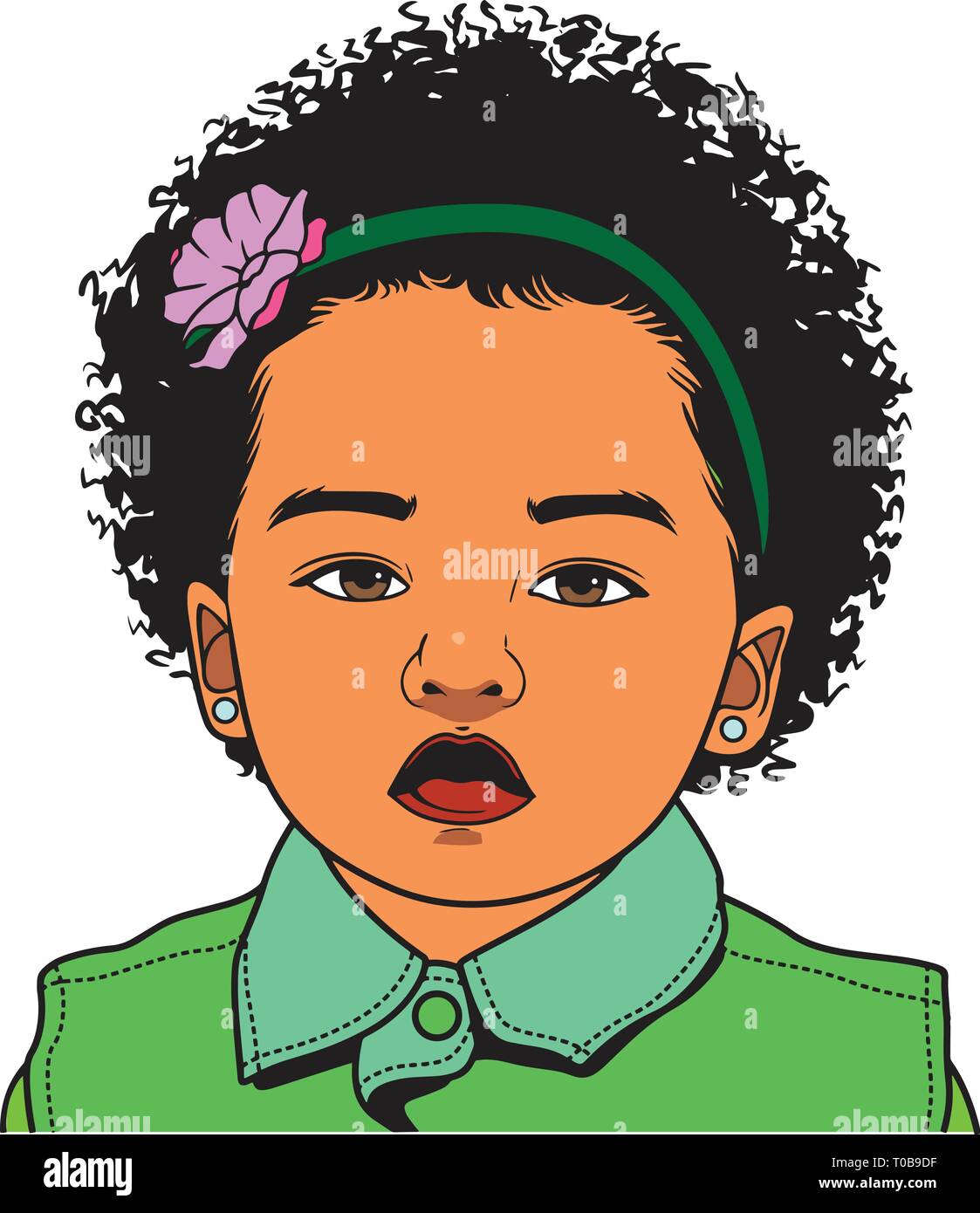 Cute boy kids fashion model Stock Vector Images - Alamy