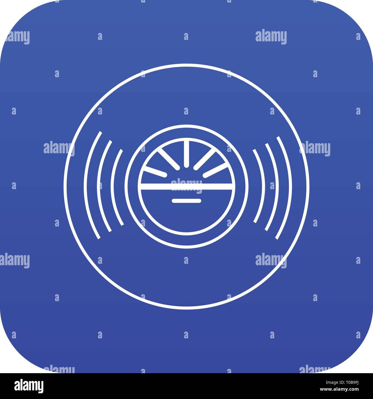 Vinyl record icon blue vector Stock Vector Image & Art - Alamy